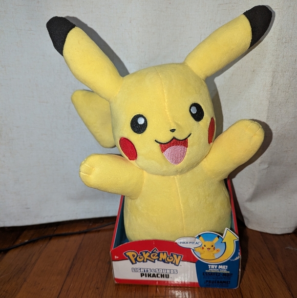 Pokemon | Toys | Pokemon Lights Sounds Pikachu Pika Pika Plush | Poshmark